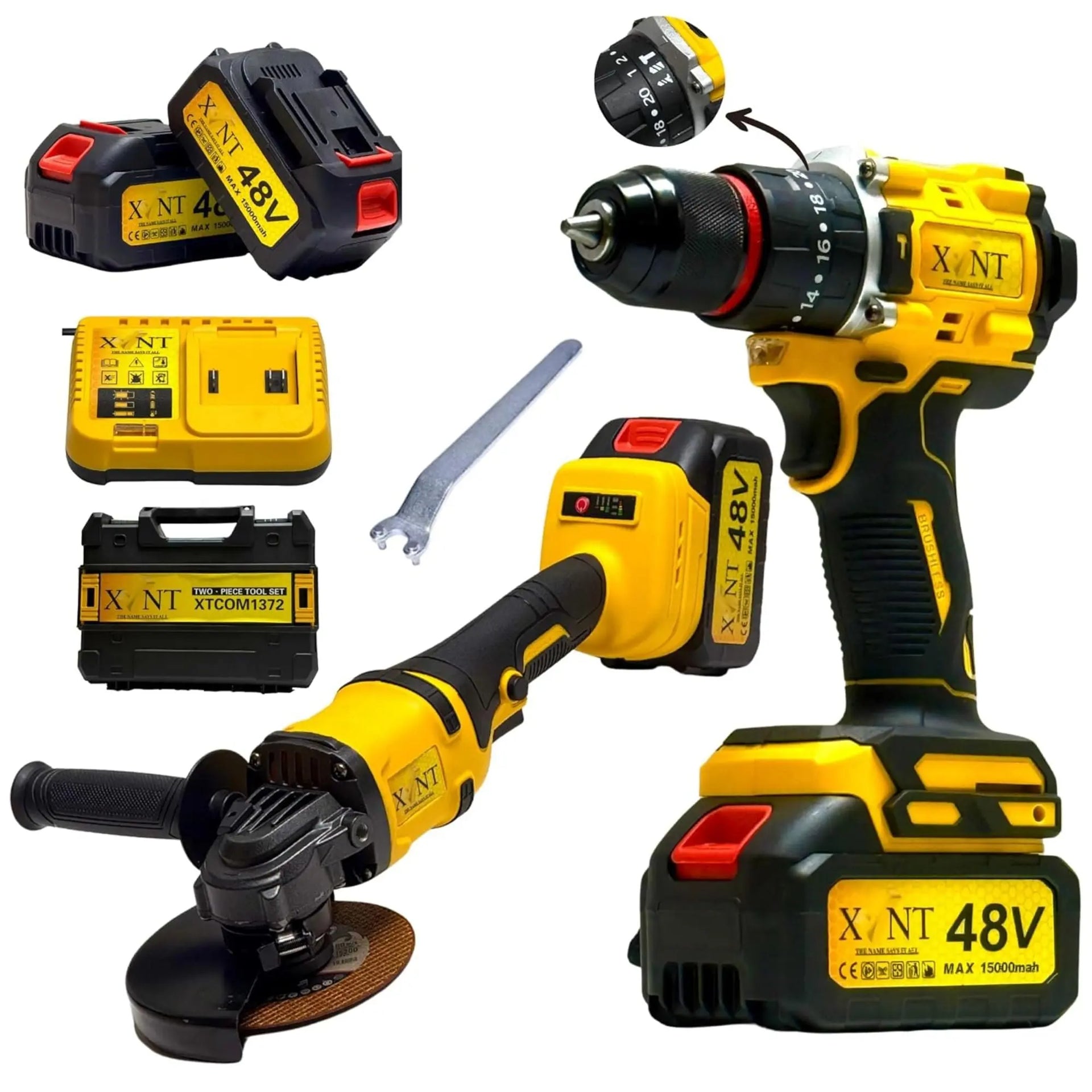 XLNT Brushless Drill & Angle Grinder Combo Kit | Buybox – Buybox Tools